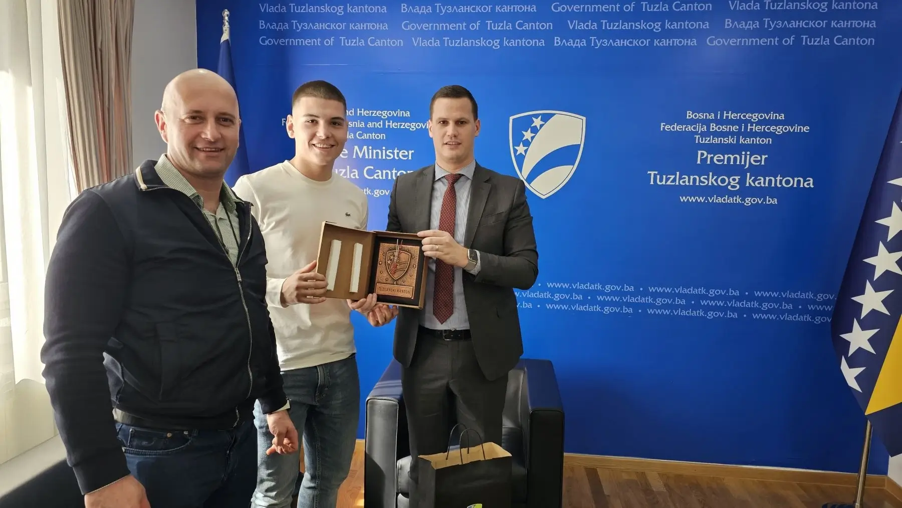 Prijem za državnog juniorskog prvaka BiH | Vlada Tuzlanskog Kantona